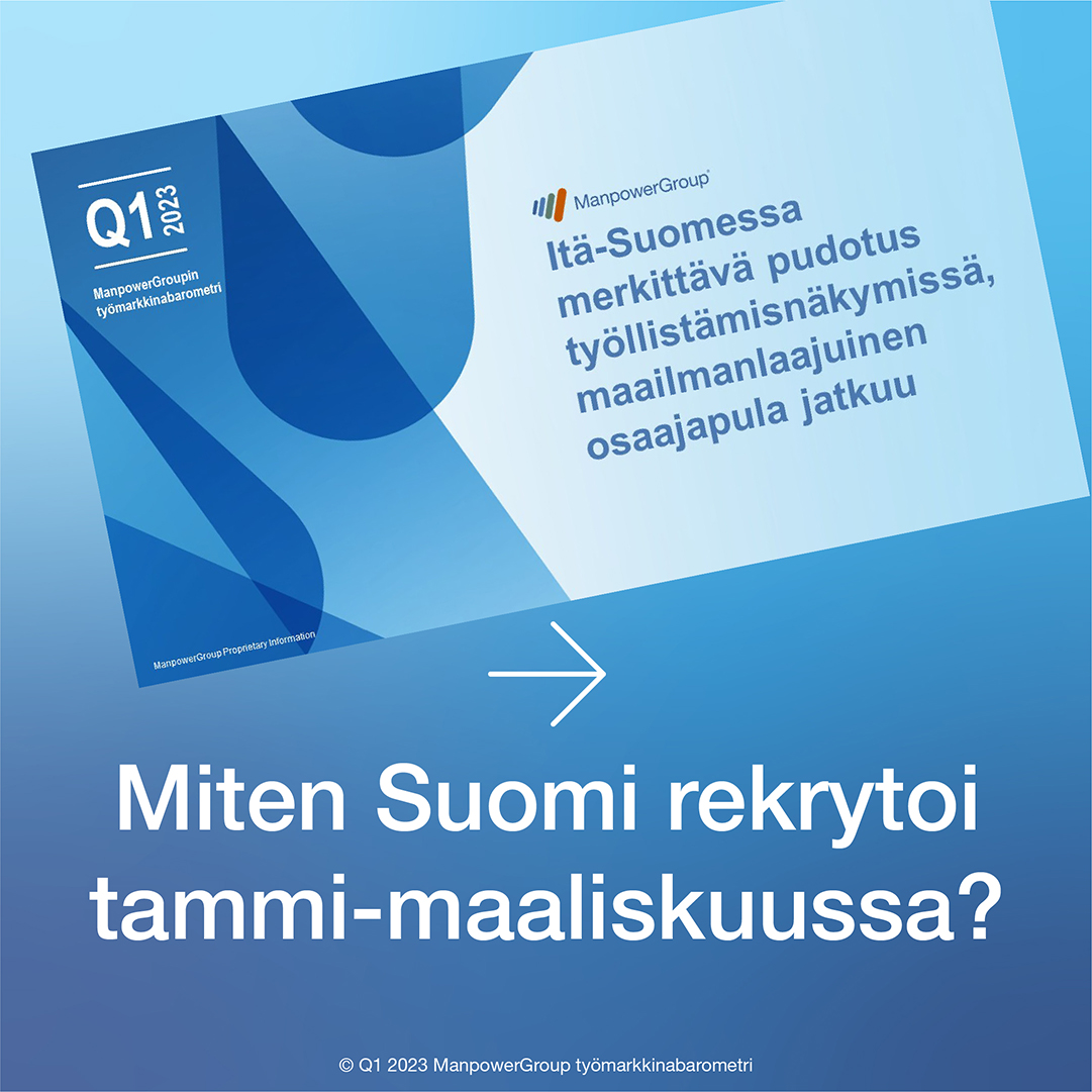 Työmarkkinabarometri 2023 Q1 | ManpowerGroup